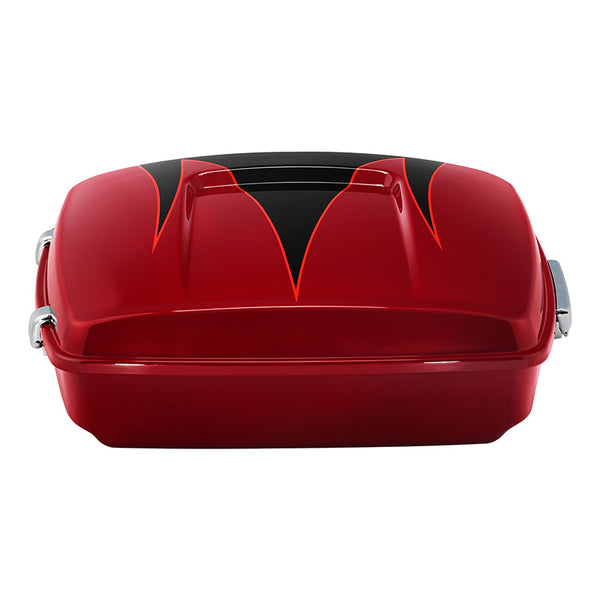 HR3 Starfire Black / Atomic Red 10.7" Chopped Style Touring Trunk Lugg