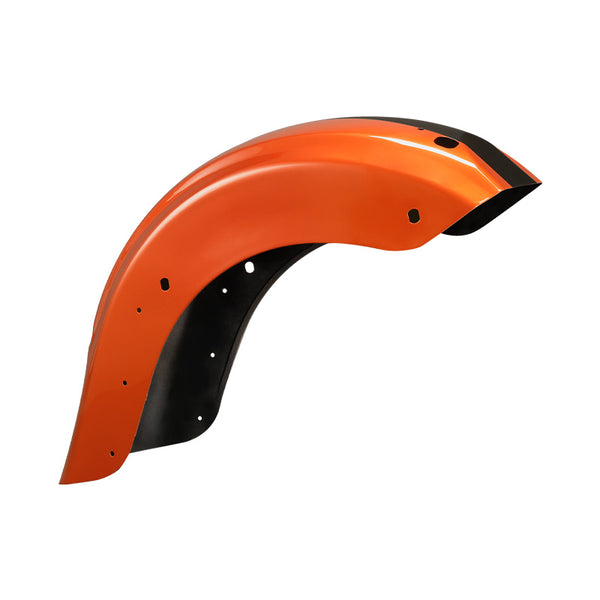 HR3 Scorched Orange / Black Denim Motorcycle Rear Fender Mudguard For