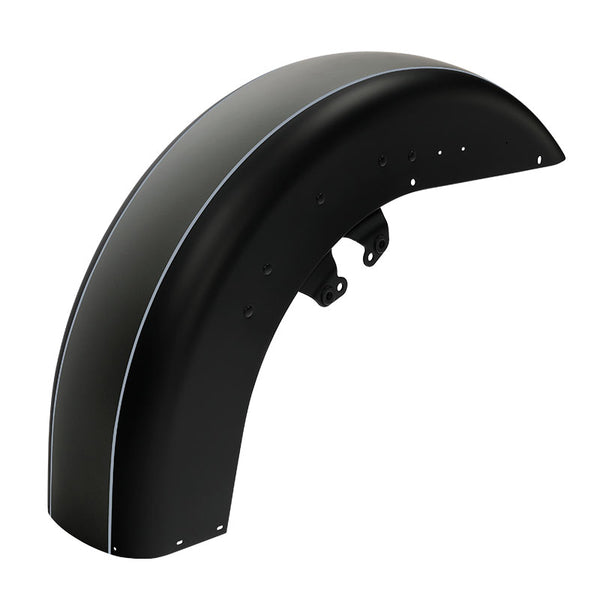 HR3 Charcoal Denim / Black Denim Motorcycle 18" Front Mudguard Fender(