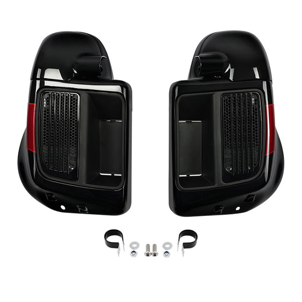 HR3 Starfire Black / Atomic Red Vented Lower Fairing Kit For Harley To