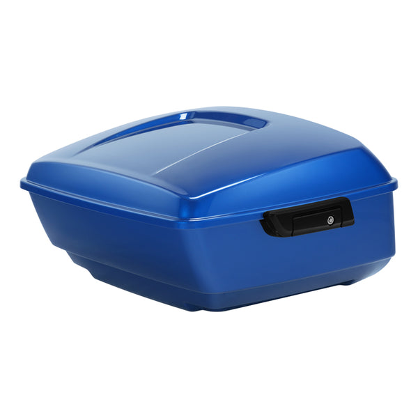 HR3 Blue Burst King Size Touring Trunk Luggage For 14-24 Harley Tourin