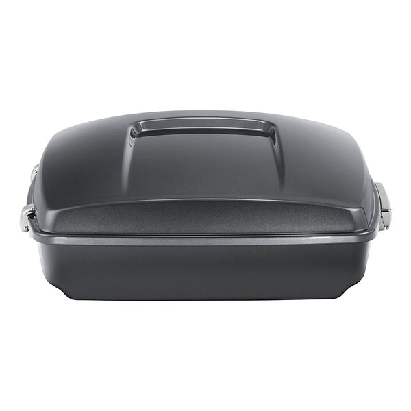HR3 Gauntlet Gray Metallic 10.7" Chopped Style Touring Trunk Luggage F