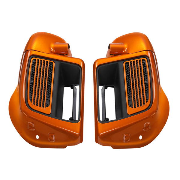 HR3 Scorched Orange / Black Denim Vented Lower Fairing Kit For Harley
